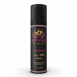 Kafune Amor Premium Lace Melting Mousse - Tinted Quick-Drying Mousse for Lace Wigs, Natural Finish, Ideal for Braids and Baby Hairs - Expresso Dark Brown