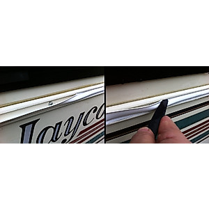 Automotive Authority White Vinyl 1" Insert Molding Trim Screw Cover RV Camper Travel Trailer (White, 100 ft)