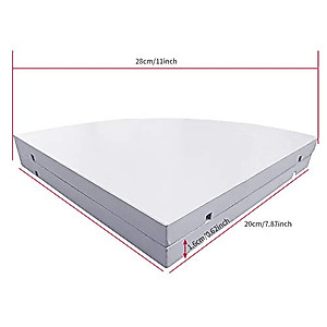 8 Inch Floating Corner Shelf Set of 2,White Wall Mounted Corner Storage Shelf for Bedroom, Living Room, Bathroom, Display Shelf for Small Plant, Photo Frame, Toys and More
