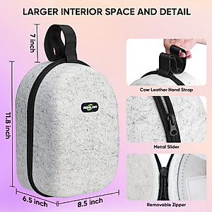 SARLAR Large Hard Carrying Case Compatible with Meta Quest 3S/Quest 3/Quest 2 and KIWI Design, BOBOVR M2/M3 Pro, SUPERUS, Saqico, Bioherm, DESTEK QH3, VZNEK and All Third Party Head Strap with Battery