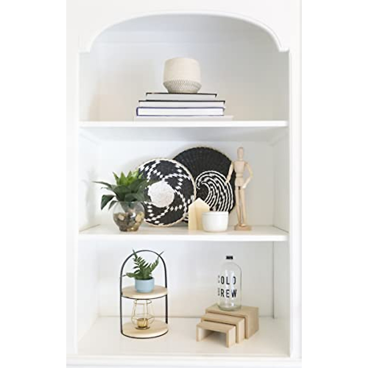 Outer Woods Boho Wall Decor Wicker Baskets | Decorative African Woven Rattan Seagrass Hanging Basket for Home | Small and Large Boho Home Round Flat Art Plates Set of 3 | Unique Handmade Boho Basket