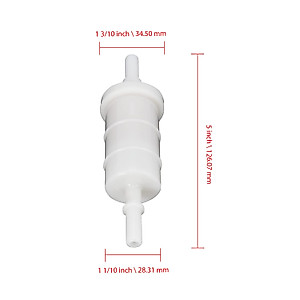 879885Q 5/16" In-line Fuel Filter Compatible with Mercury Mariner 4-Stroke Verado Outboards 40 50 60 HP, Compatible with Quicksilver 879885Q Mercury 35-879885Q 35-879885T 35-879885K Sierra 18-7718