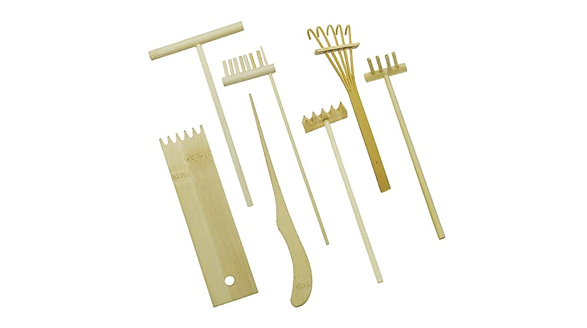 Cayway Bamboo Zen Garden Rake Kit | Create Your Zen Space