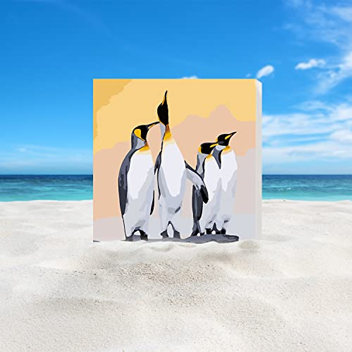 SANWEITU Paint by Number for Adults with Wooden Frame 12×12 inch 3 Pack - Suitable for Beginners & Art Lovers, Non-Toxic Paint, Linen & Nylon Brushes