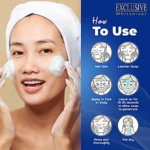 FAIR & WHITE Exclusive Exfoliating Soap, 200g / 7oz - Moisturizing Bar Soap For Face and Body