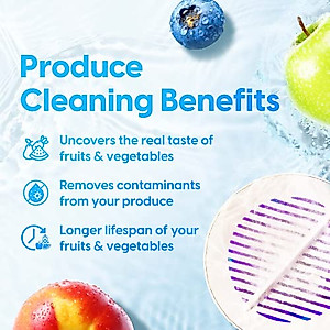 AquaPure Fruit and Vegetable Washing Machine, Kitchen Gadget, Cleans Fresh Produce Purifier, Waterproof and Easy-to-Clean Fruit and Vegetable Cleaner, USB-Rechargeable Produce Purifier 3.94 x 1.97 in