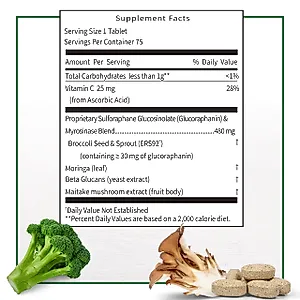 Avmacol Extra Strength #1 Researched Sulforaphane-Producing Brand for Detoxification, Antioxidant Support, Immune Health, Adults & Children, Nutramax Laboratories Consumer Care, Moringa, 75 Tablets