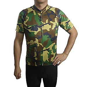 Cycling Jersey Short Sleeve Shirt Bicycle Bike Motocross MTB Sports Wear Bib Military Clothing (Chest~47" (tag 3XL))