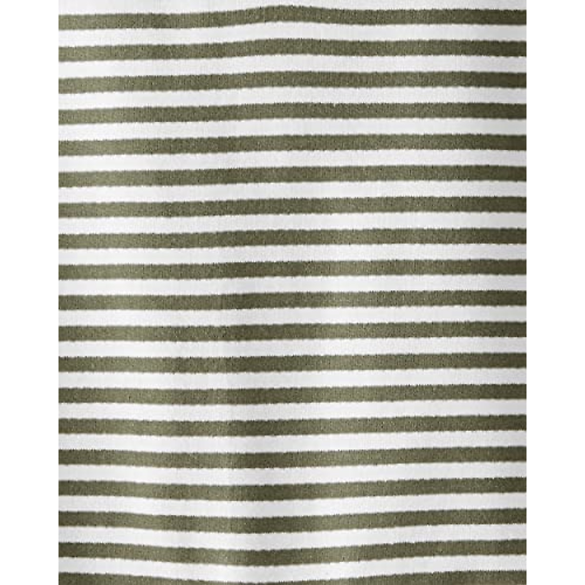 little planet by carter's unisex-baby Terry Jumpsuit made with Organic Cotton, Olive Stripes, 6 Months