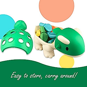 Qumiimet The Fine Motor Toy Spike Dinosaur, Ages 18+ Months Toddler Montessori Sensory Toys,Educational Learning Toys for Toddlers, Fine Motor Skills Gifts for 1 2 3 4 Year Old Toddlers