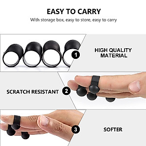 MILISTEN 8pcs Tongue Drum Finger Pick Silicone Knocking Finger Picks Cover for Tongue Drum Drumstick Holders Finger Tool for Percussion Instrument