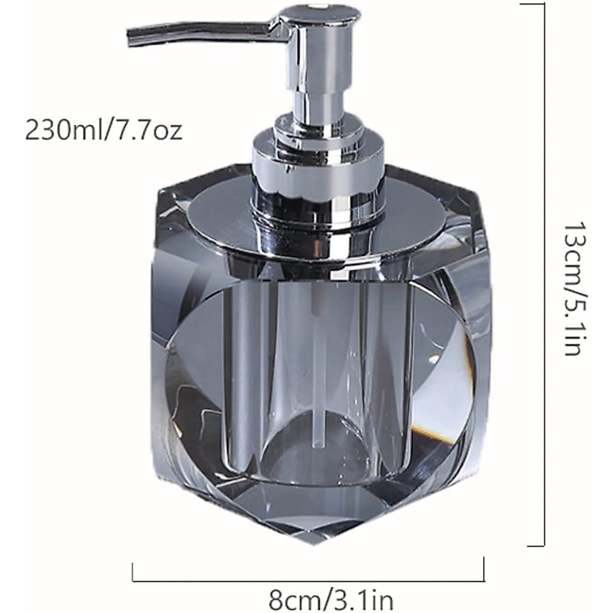 Diamond Design Soap Dispenser,Crystal Luxury Bathroom Accessories Set for Bathroom Decor-Lotion Bottle,Tumbler,Soap Dish,Tray