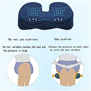 Odekai Comfort Seat Cushion Pillow for Office Chair - Butt, Tailbone, Back, Coccyx, Sciatica Memory Foam Cushions - Tailbone Cushion for Office Chair Car Seat