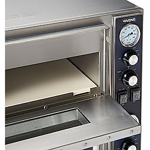 Waring WPO750 Double-Deck Pizza Oven (Dual Door), Silver
