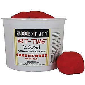Sargent Art 3-Pound Art-Time Dough, Red, Non-Toxic, Very Malleable, Adaptable, Easy Storage, Reusable.