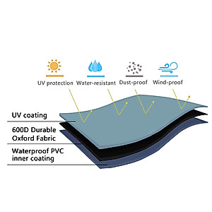 Baner Garden Patio Furniture Covers,Outdoor Furniture Cover Waterproof,Patio Furniture Set Covers for 4 Piece Outdoor Conversation Set,Patio Covers Set Black