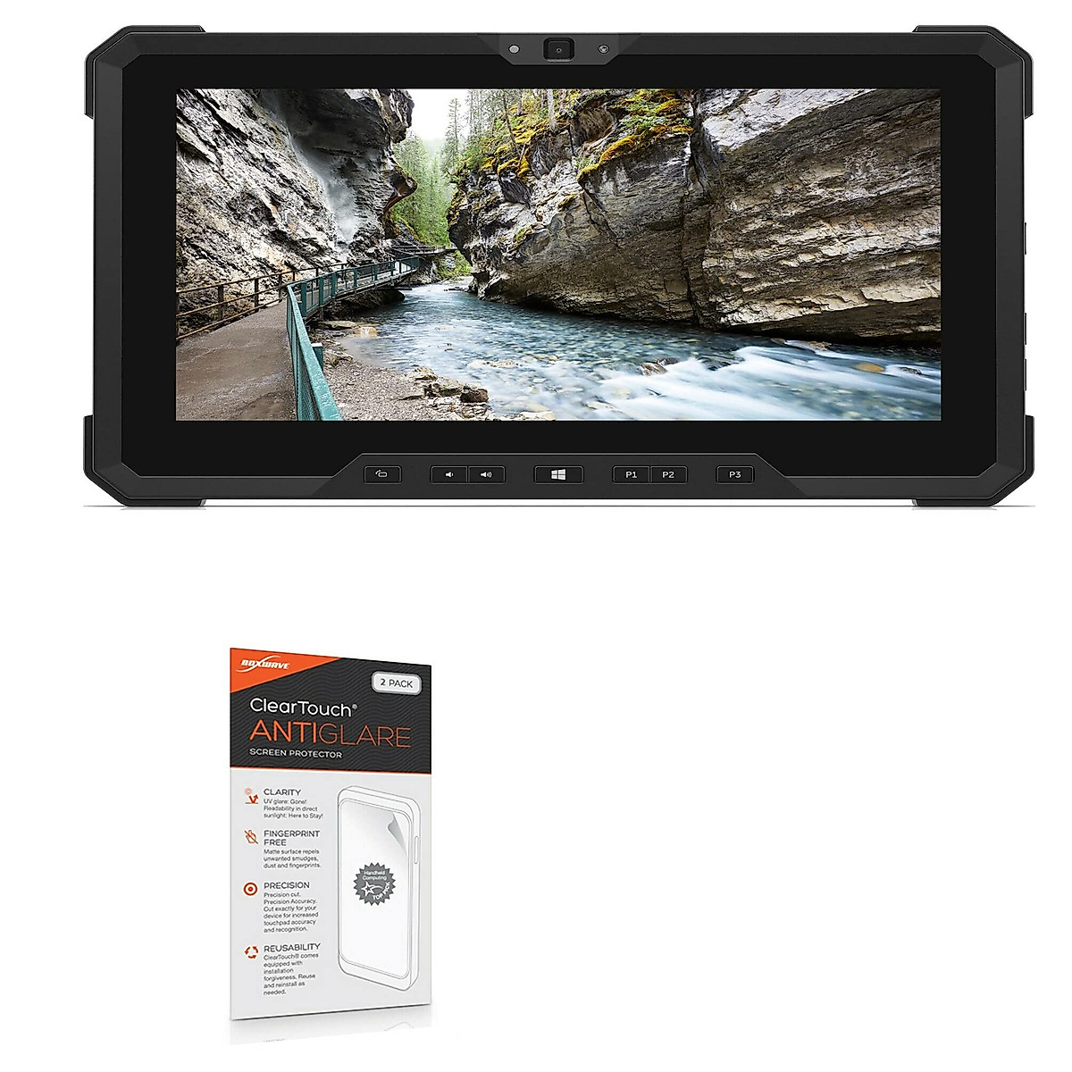 BoxWave Screen Protector Compatible with Dell Latitude 7212 Rugged Extreme Tablet - ClearTouch Anti-Glare (2-Pack), Anti-Fingerprint Matte Film Skin