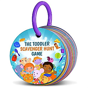 Zetz Brands Toddler Scavenger Hunt Game at Home - Extra-Thick Cards for Discovery & Vocabulary - A Cooperative Family Game, Toddler Toys, Preschool Activities & Gifts for 2-5 Yr Old Boys & Girls