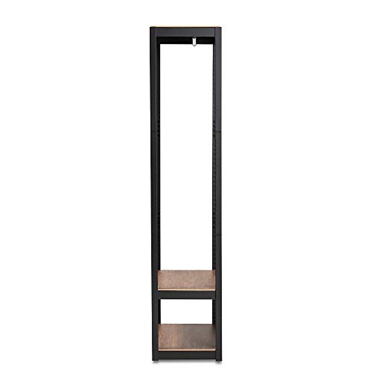 Baxton Studio Elton Modern and Contemporary Black Finished Metal 3-Shelf Free-Standing Closet Storage Organizer