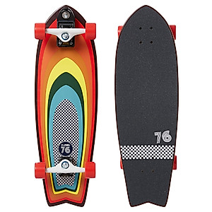 Z-Flex Surf-a-gogo Surfskate Fish Longboard, Adults Unisex, Multi (Multicolor), 31 in