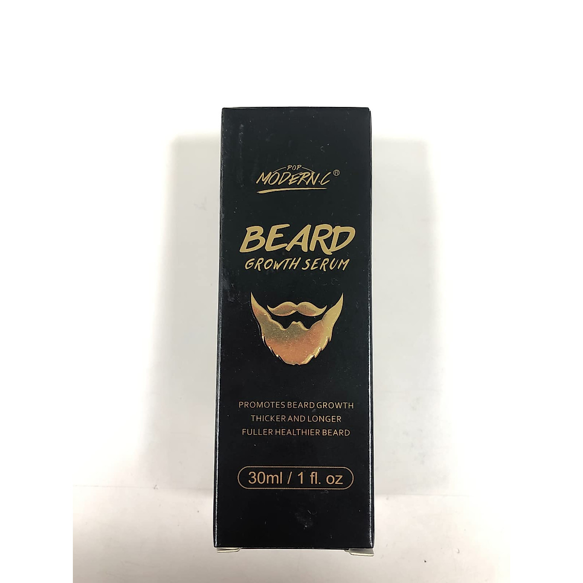 POP MODERN.C Beard Growth Oil With Biotin Caffeine For Men Beard Growth Serum Stimulate Beard Growth Promote Hair Regrowth Facial Hair Treatment Full Longer Masculine Thick Male Beard Gift