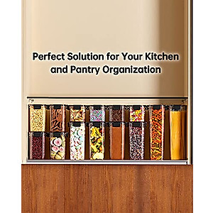 Airtight Food Storage Container Set, 15 Pack Cereal Containers Plastic Food Canisters with Lids, BPA Free,for Pantry Organization Flour Sugar Storage, Marker and Labels