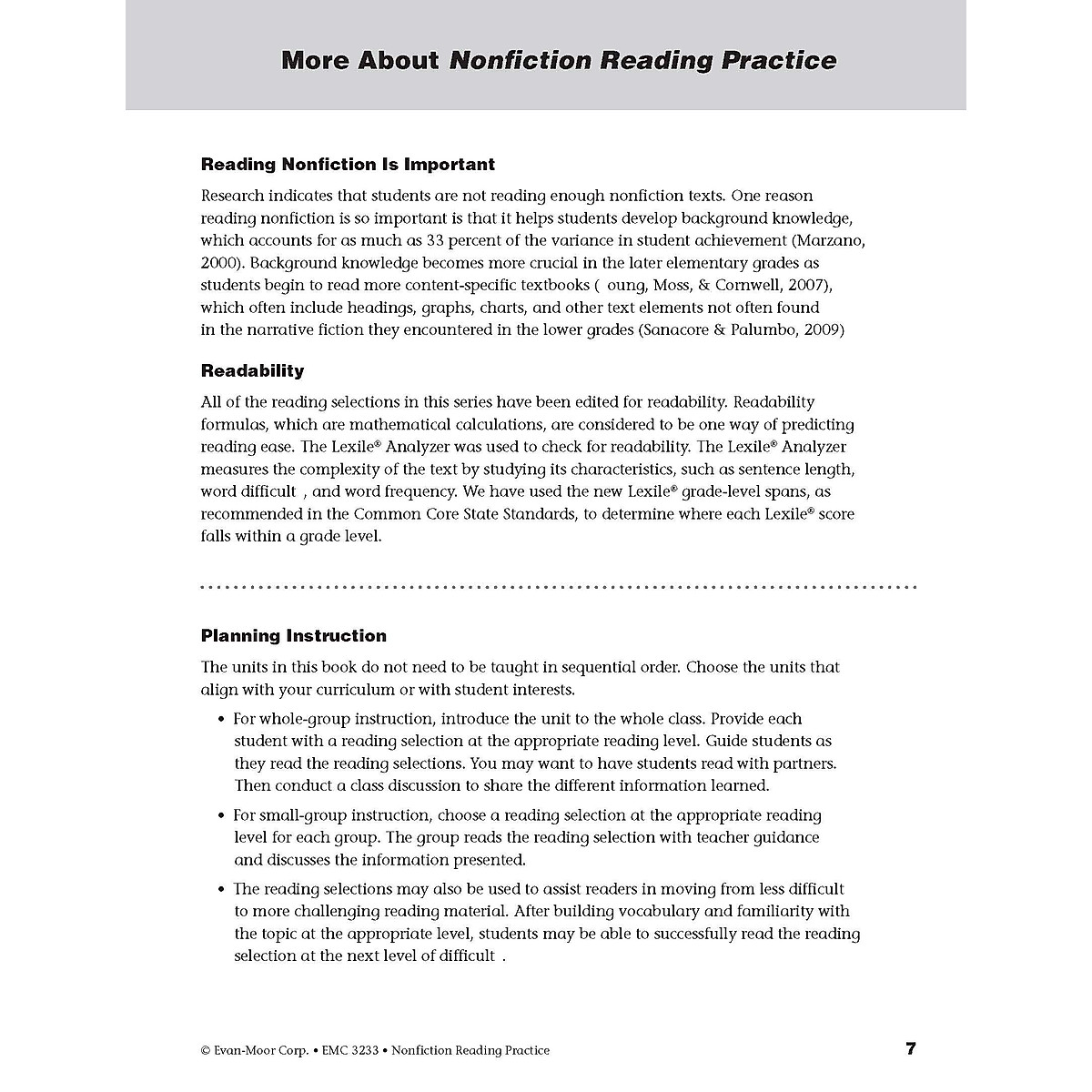 Evan-Moor Non-Fiction Reading Practice, Grade 3