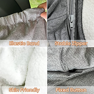 Car Seat Cover Baby Winter Baby Car Seat Cover for Boy Girl Newborn Zipper Peeping Baby Seat or Stroller - Infant Car Seat Covers with Keeping Warm & Cozy (Grey)