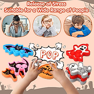 Halloween Party Favors for Kids,Prefilled Halloween Pumpkin with Halloween Pop Fidget its Toys, Treats for Kids, goodie bag fillers, Classroom Prizes