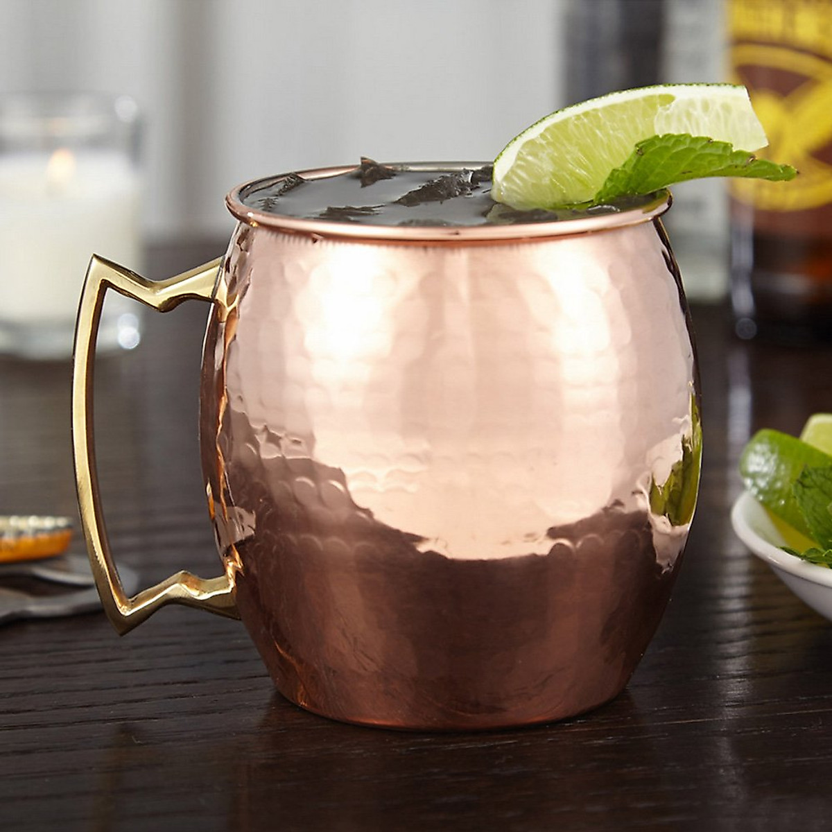 Set of 4 Modern Home Authentic 100% Solid Copper Hammered Moscow Mule Mug - Handmade in India