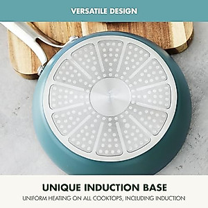 GreenPan Nova 8" Frying Pan Skillet, Oprah’s Favorite Things 2024, Ceramic Nonstick Cookware, PFAS Free, Toxin-Free, Induction Suitable, Dishwasher & Oven Safe, Durable, Easy Clean, Deep Teal