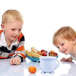 Linowos 2-in-1 Snack Cup & Spill-Proof Cup, Snack Cup | Silicone Toddler Spill Proof Sippy Cup 150ml with Level Indicator - Perfect for Toddlers & Babies Training