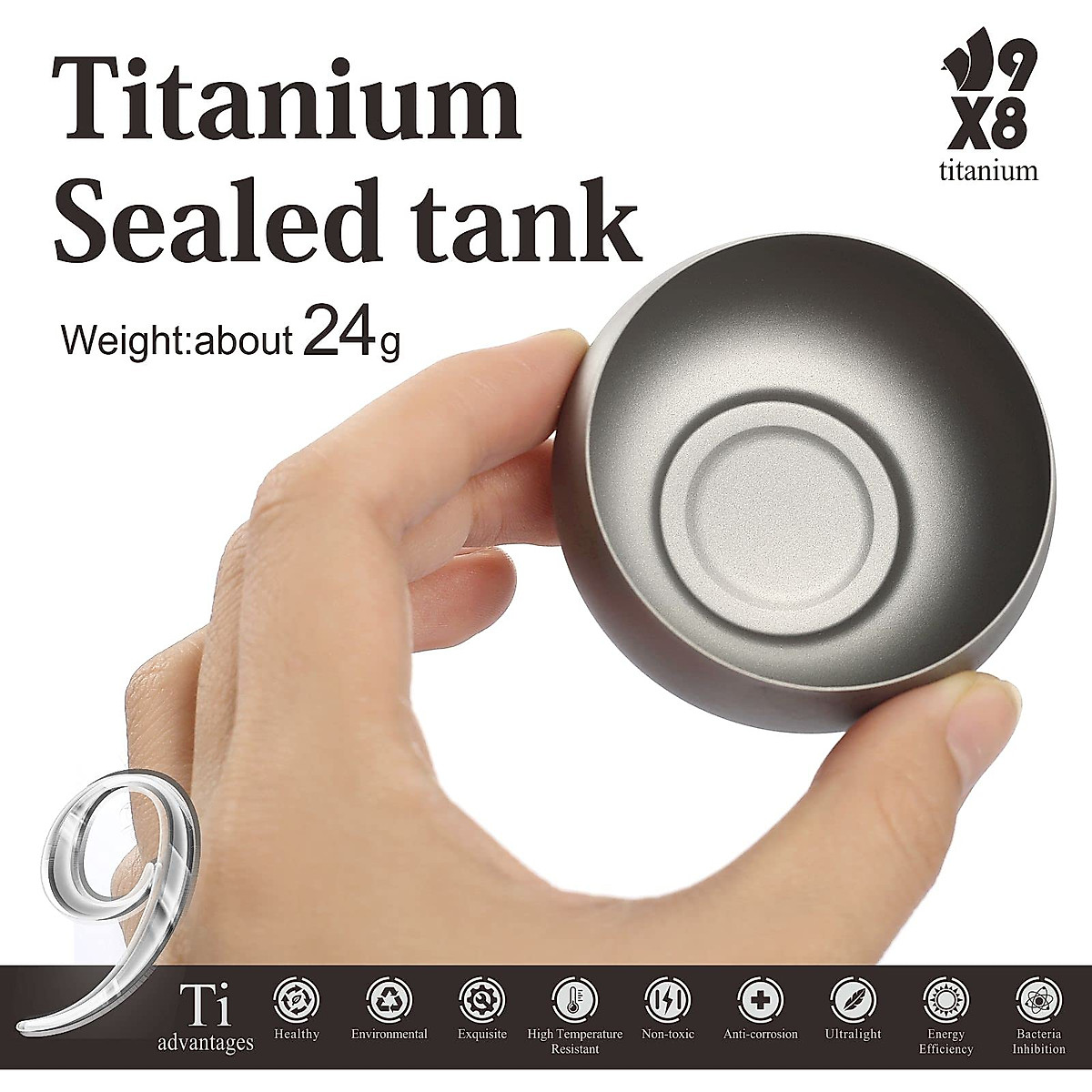 Airtight storage container with lid, airtight and waterproof containers - all made of pure titanium - keep content fresh and dry (1)