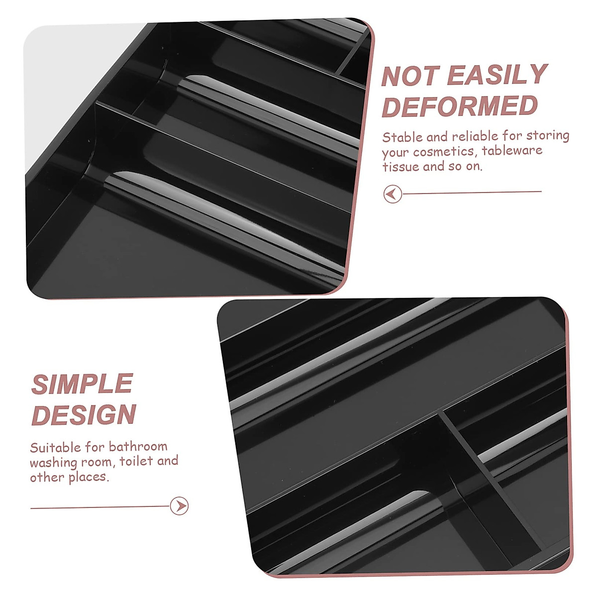 BESTOYARD 3pcs desktop storage box closet organizer under sink organizers and storage organization and storage dresser organizer changing table organizer office plastic trash box drawer