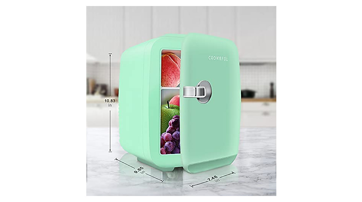 CROWNFUL Mini Fridge: Portable Cooler & Warmer for Skincare