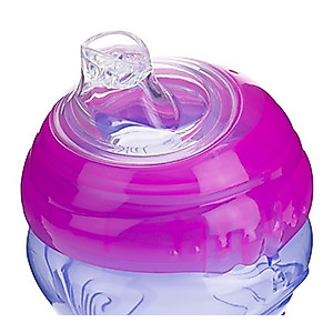 Nuby 2-Pack No-Spill Easy Grip Clik-It Cups, 10 Ounce, Colors May Vary