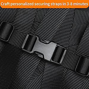 Buckles Strap 1 Inch: Nylon Webbing Straps 6 Yards, Quick Side Release Plastic Buckle Dual Adjustable 6 Pack, Tri-Glide Slide Clip 12 PCS, Metal D Rings 6 PCS, Heavy Duty, Black