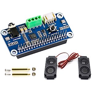 Audio HAT Module for Raspberry Pi 4B/3B+/3B/2B/B+/A+/Zero/Zero W/Pi Zero WH,WM8960 Hi-Fi Sound Card HAT Stereo CODEC, Play/Record