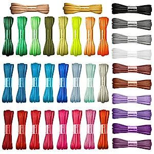 Solid Color Satin Ribbon 1/8 Inch Fabric Ribbons for Crafts Thin Ribbon for Christmas Gift Wrapping 36 Colors 198 Yards Rainbow Ribbon for Hair Bows Flowers Bouquets Wedding Baby Shower Decorations
