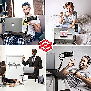 DZHJKIO Laptop Stand for Bed- Portable Laptop Table -Folding Laptop Table - Laptop Stand Adjustable Height with Phone Holder and Mouse Pad Ergonomic Laptop Desk for Couch Computer Riser by Erosso