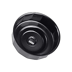 iBetter 65mm 14 Flute Cup Style Oil Filter Wrench, Black, Steel