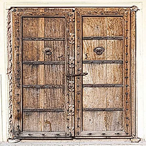 NARBOR Soft Fleece Throw Blanket - Fluffy Microfiber Solid Blankets for Bed and Couch Double/Single Size - 59X79Inch Wooden Door Print Printed Flannel Blanket for Bed, Couch and Sofa