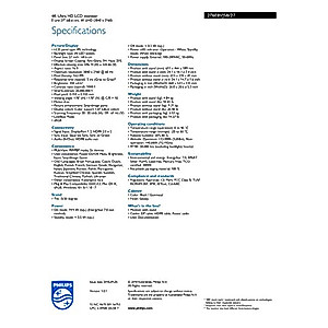 Philips 276E8VJSB 27" Monitor, 4K UHD IPS, 1 Billion+ Colors, Ultranarrow Borders, Lowblue, Multiview, 4Yr Advance Replacement Warranty