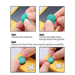 Switch Lite Thumb Grips, Different Sizes Joystick Caps for Nintendo Switch Lite - Turquoise