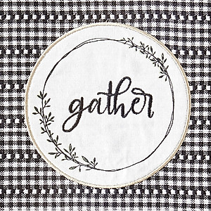 DII Home Sweet Farmhouse Kitchen Collection, Dishtowel Set, 18x28, Black, 4 Count