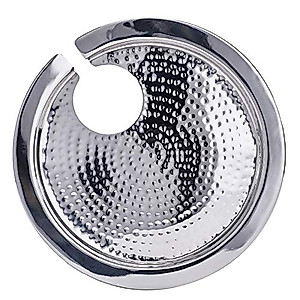 Old Dutch Hammered Stainless Steel Wine Glass Holder, Set of 4 Buffet Plates, 9.75 (5470SS)