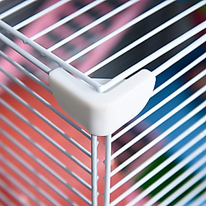 PawHut 18" 5 Tier Hamster Cage with Tubes and Tunnels, Small Animal Cage with Portable Carry Handle, Gerbil Cage with Water Bottle, Food Dish, Exercise Wheel