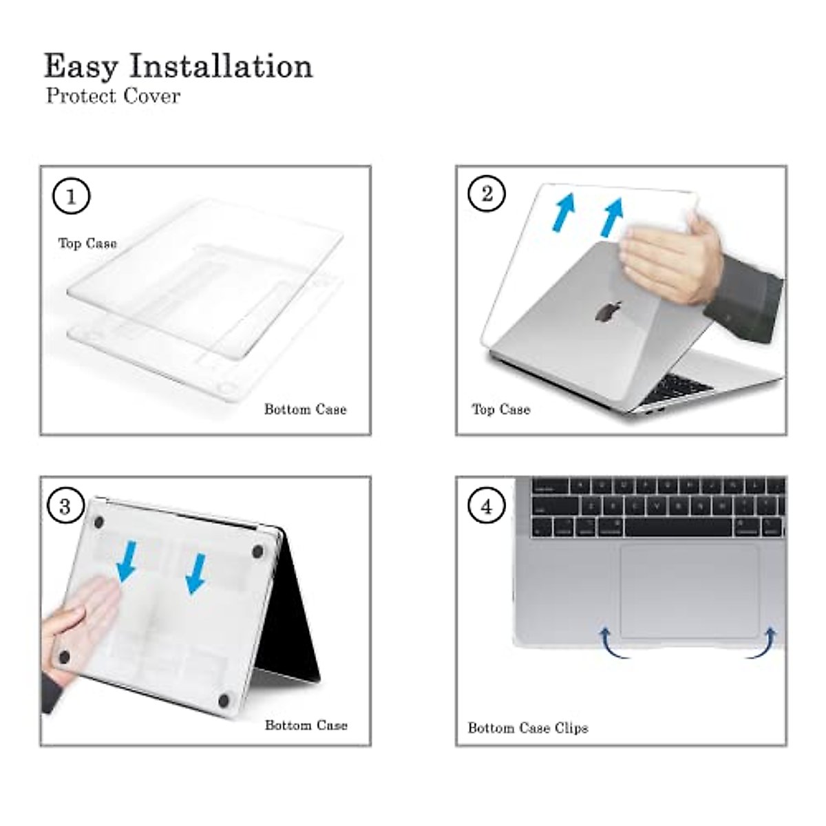 GVTECH Case for MacBook Air 13 inch Crystal Clear Case A1369 A1466, Plastic Hard Shell & Keyboard Cover & Screen Protector for with MacBook Air 13 (2010-2017) (A1369/A1466)