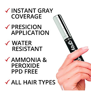 GREYFREE root touch-up hair mascara temporary gray roots concealer Light-Brown