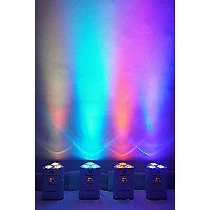 Rockville RGBWA+UV Rechargeable Wireless Wash DJ Up-Light in White (RockWedge LED